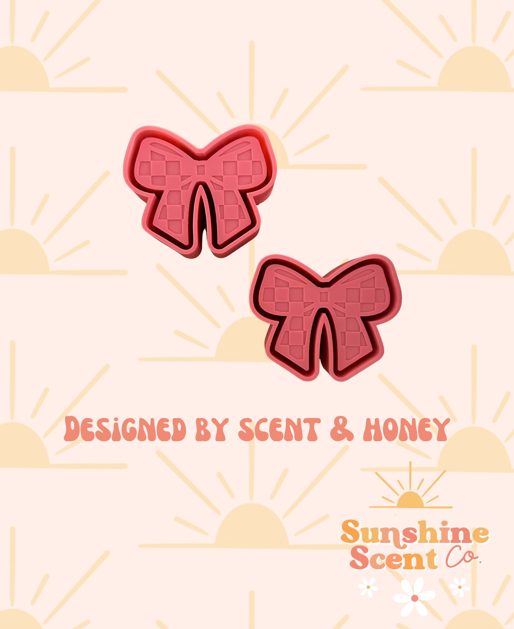 Checkered Bow Vent Clip Freshie Molds- Set of 2 – Sunshine Scent Company
